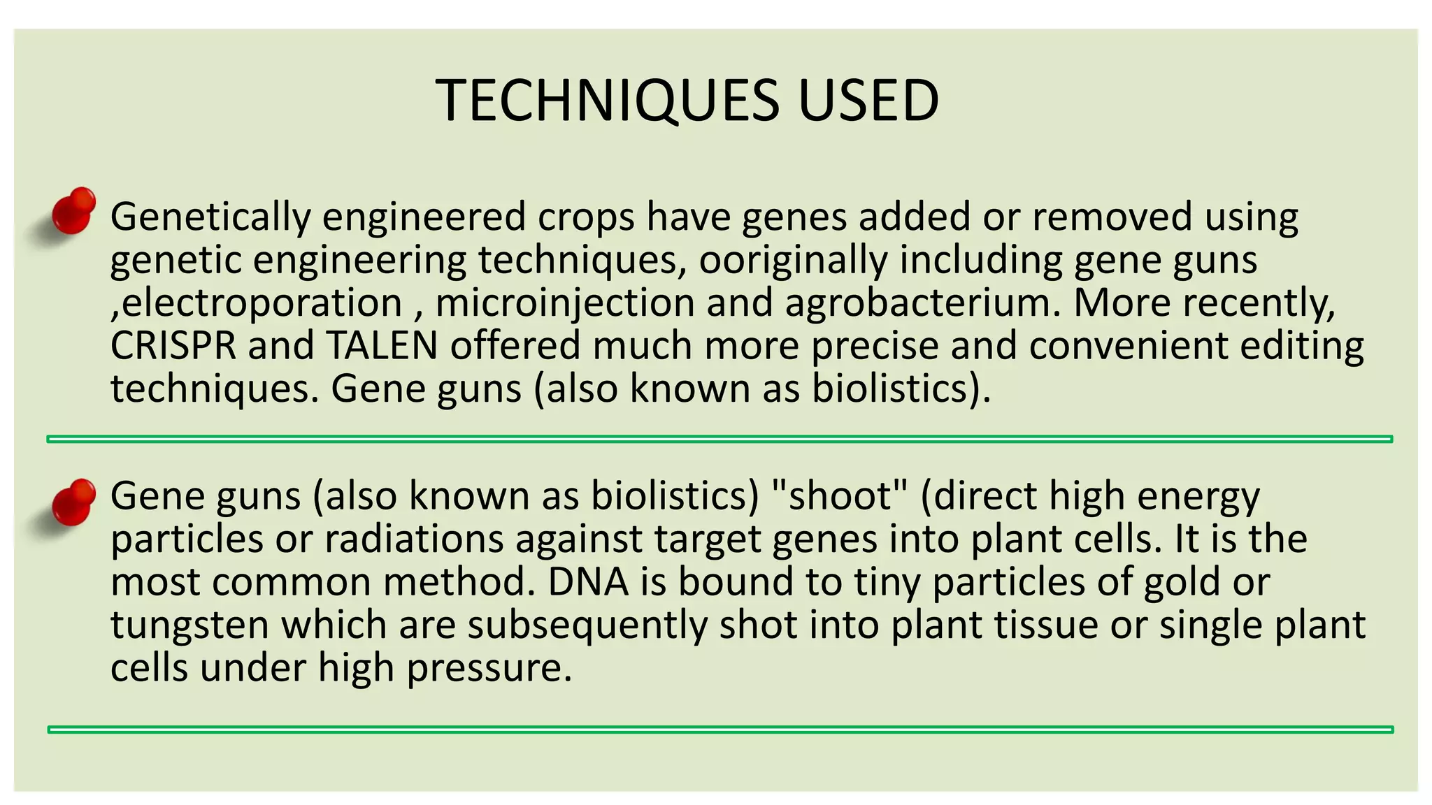 genetically modified crops | PPTX