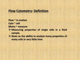 Flow Cytometry technique | PPTX | Chemistry | Science