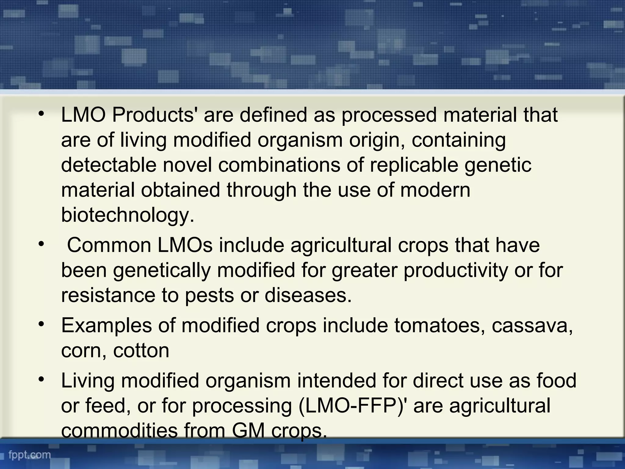 Biosafety and Cartagena Protocol | PPT