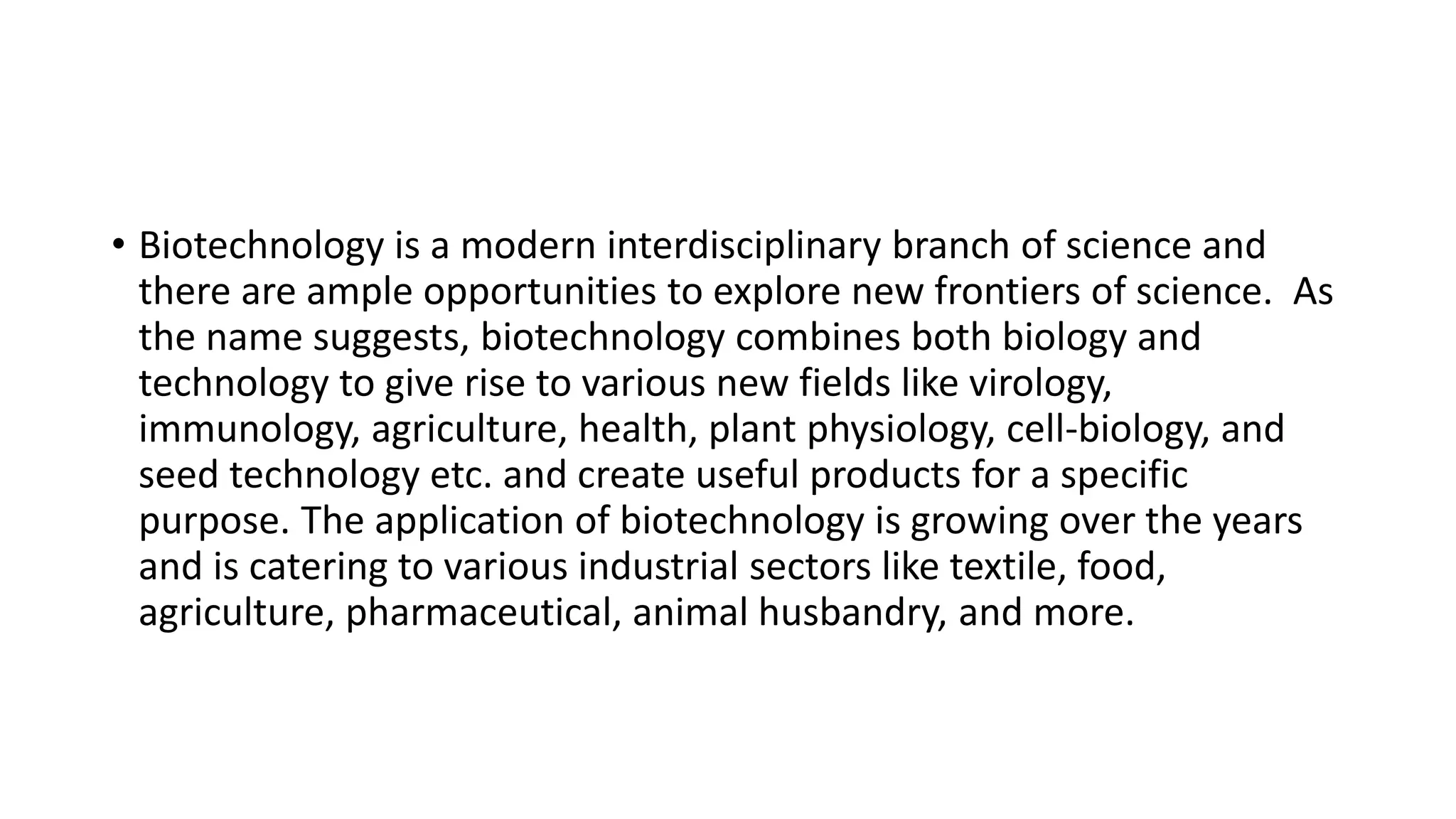 Biotechnology courses | PPT