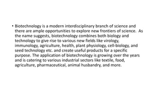 Biotechnology courses | PPT