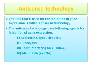 Biotechnology- Antisense Technology | PPTX
