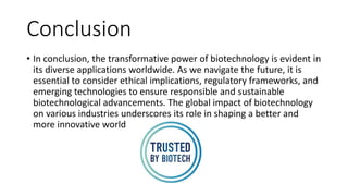 biotechnology and its application class 12 boards practical | PPTX