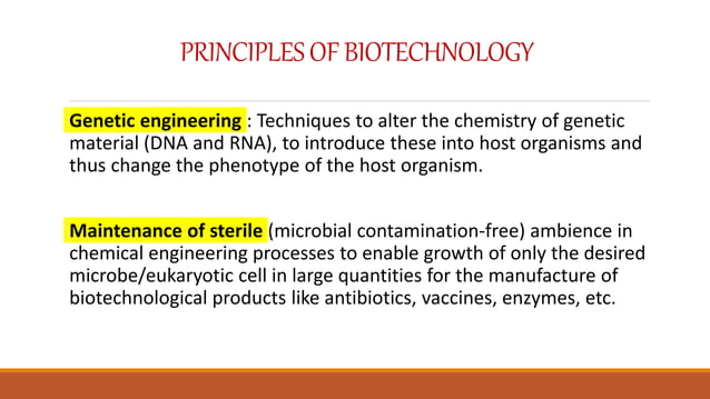 Biotechnology: Principles and Processes Class XII Chapter 11.pptx ...