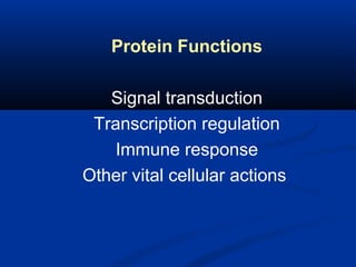 Biotech 2012 spring-2-protein_chips | PPT | Chemistry | Science