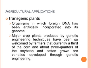 role of biotechnology in agriculture | PPT