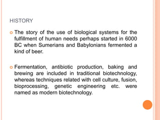 role of biotechnology in agriculture | PPTX