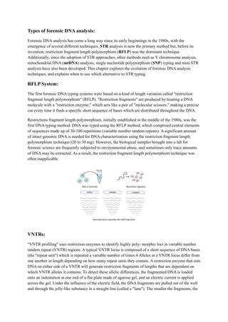 DNA Profiling and STR Typing in Forensics: From Molecular Techniques to ...
