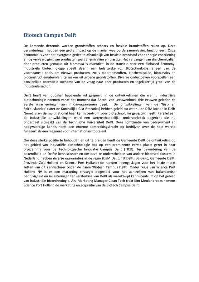 Biotech campus delft | PDF