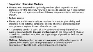 Biotechnology: steps in tissue culture | PPTX