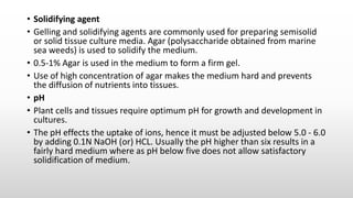 Biotechnology: steps in tissue culture | PPTX