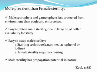 Biotechnological applications in Male Sterility and Hybrid Breeding | PPTX