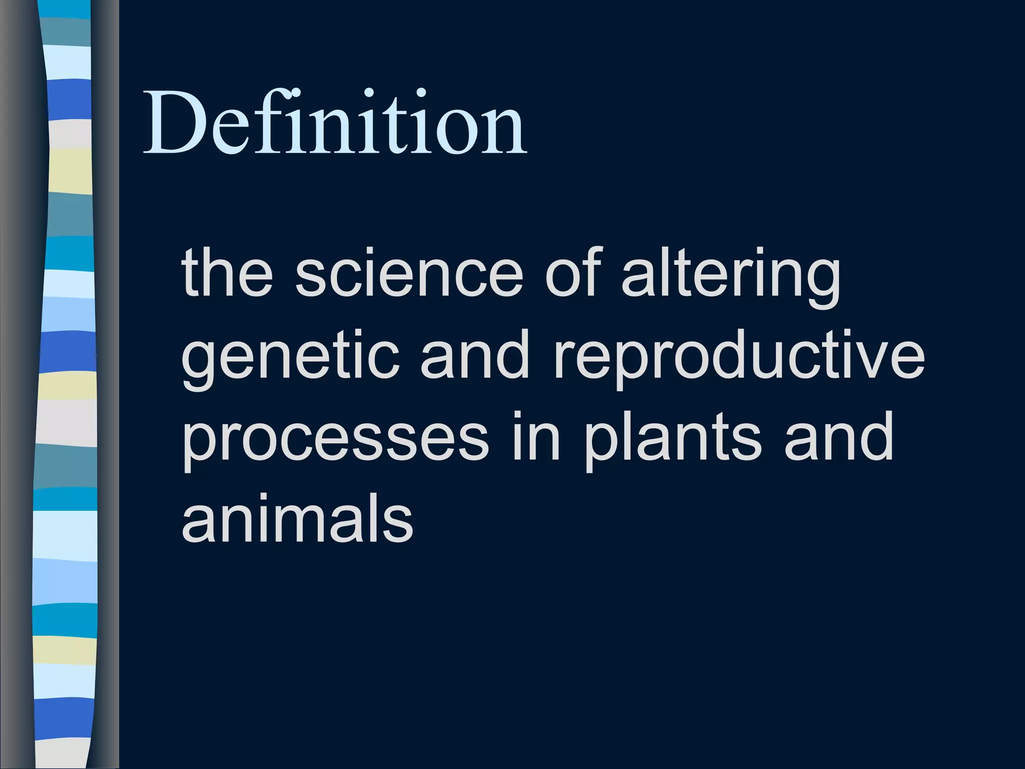 Biotechnology in livestock improvement | PPT