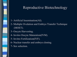 Biotechnology in livestock improvement | PPT