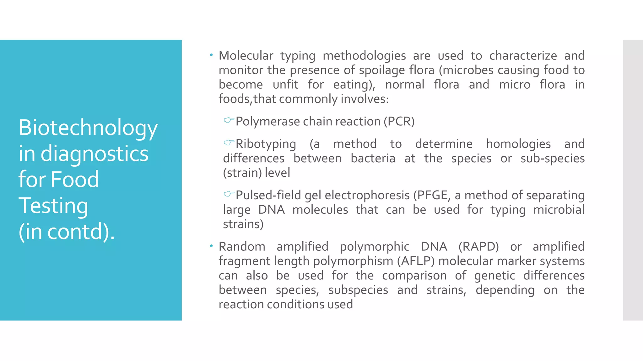 Biotechnological applications in Food Processing | PDF