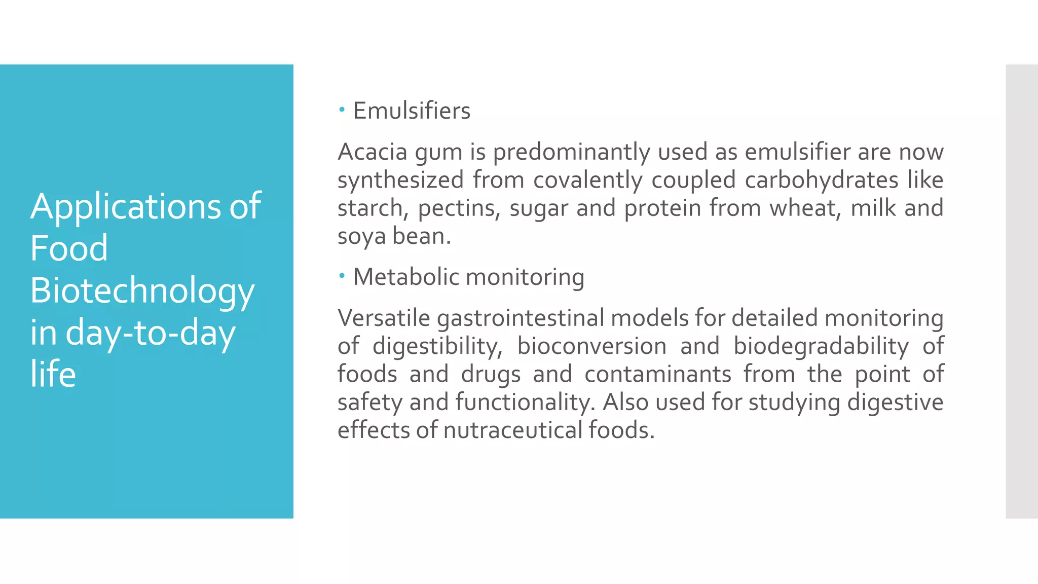 Biotechnological applications in Food Processing | PDF