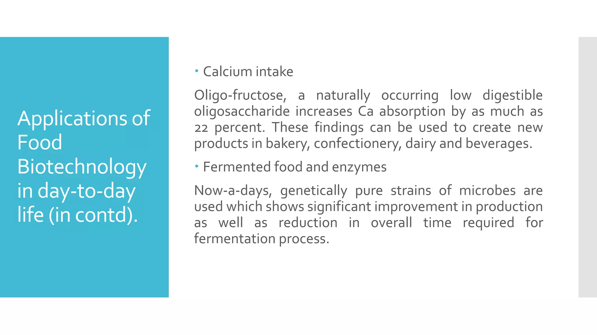 Biotechnological applications in Food Processing | PDF