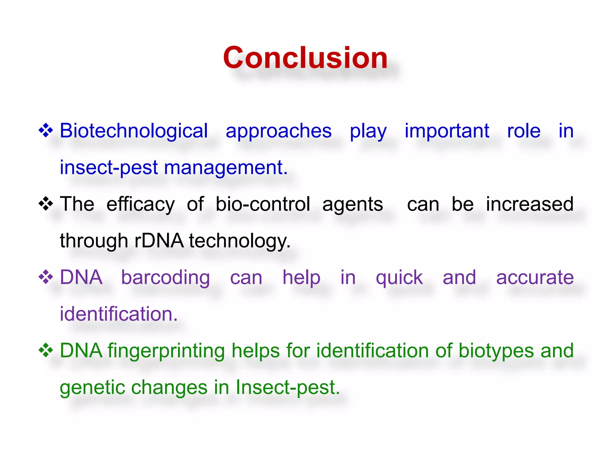 Biotechnological approaches in entomology | PPTX