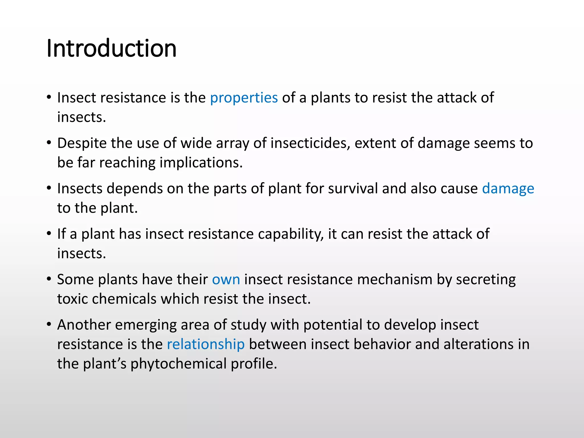 Biotechnological approach to develop insect resistant crops | PDF