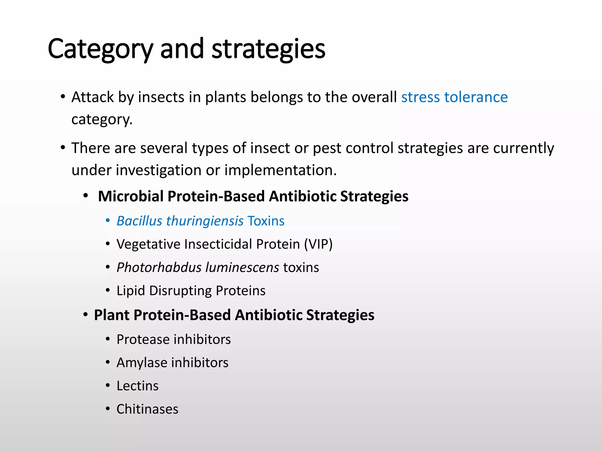 Biotechnological approach to develop insect resistant crops | PDF