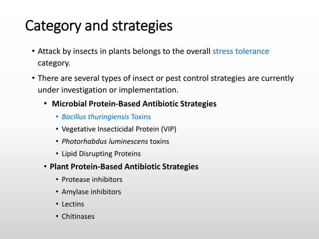 Biotechnological approach to develop insect resistant crops | PDF