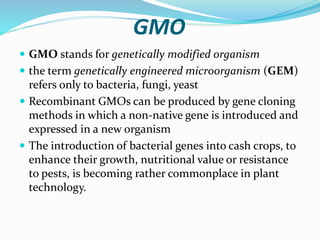 Biotechnological toools & their applications | PPT