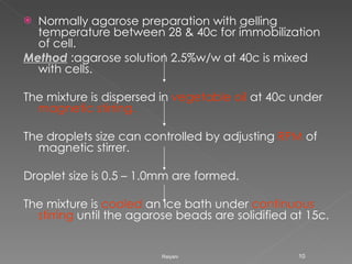 ENTRAPMENT OF CELL IMMOBILIZATION | PPT