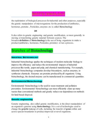 Biotechnology | DOCX
