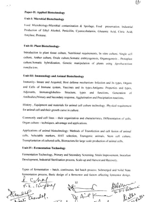 Biotechnology syllabus | PDF