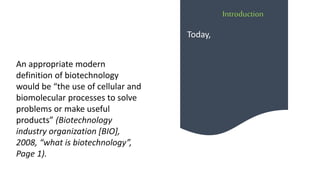 ETHICAL CONSIDERATIONS IN REGULATING BIOTECHNOLOGY | PPTX