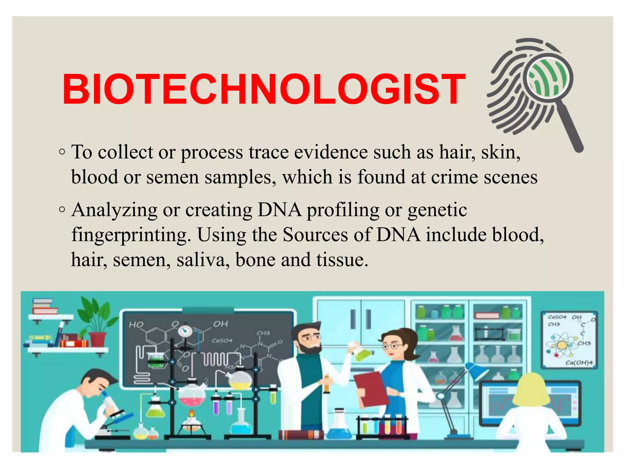 Role of biotechnology in forensic science | PPTX