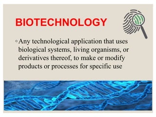 Role of biotechnology in forensic science | PPTX