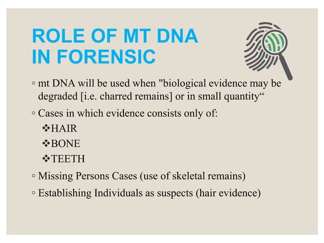 Role of biotechnology in forensic science | PPTX