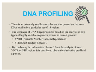 Role of biotechnology in forensic science | PPTX