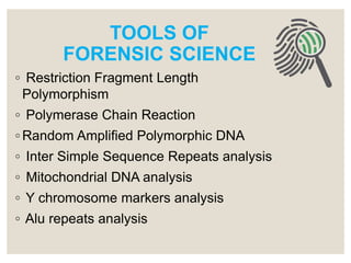 Role of biotechnology in forensic science | PPTX