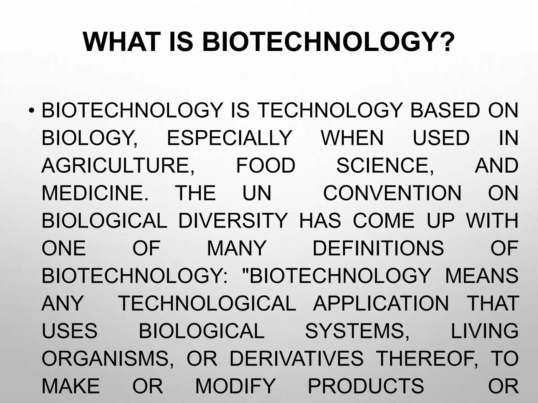 INTRODUCTION TO Biotechnology | PPT