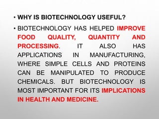 INTRODUCTION TO Biotechnology | PPT