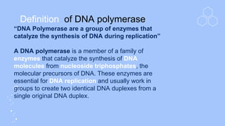 biotechnology DNA polymerase power point | PPTX | Chemistry | Science