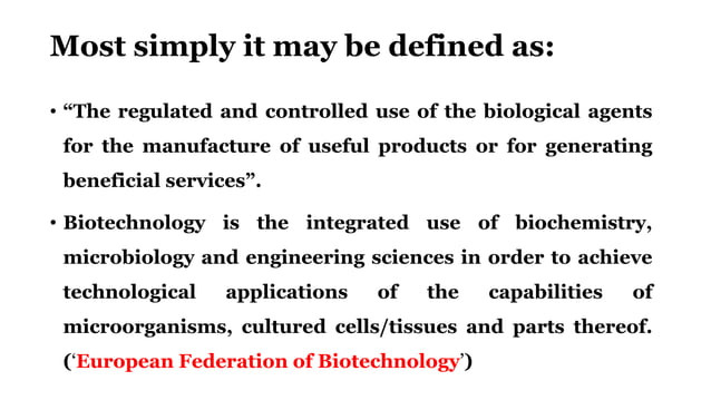 Biotechnology: Basic concepts, Principles and Scope | PPTX | Biotech ...