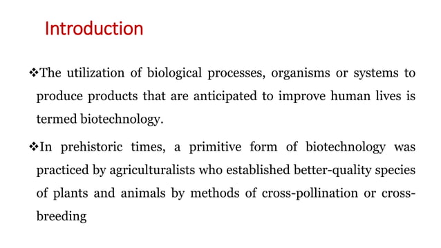 Biotechnology: Basic concepts, Principles and Scope | PPTX | Biotech ...