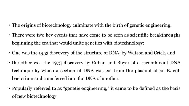Biotechnology: Basic concepts, Principles and Scope | PPTX | Biotech ...