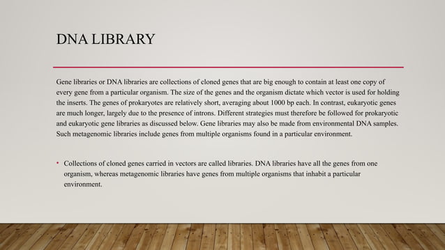 Microbial biotechnology SlideShare, DNA LIBRARIES | PPT