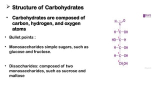 structure and function of carbohydrates in plants | PPTX