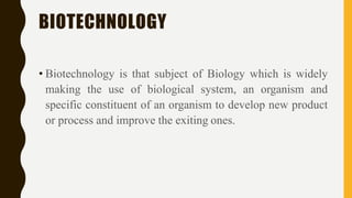 Biotechnology and its applications | PDF