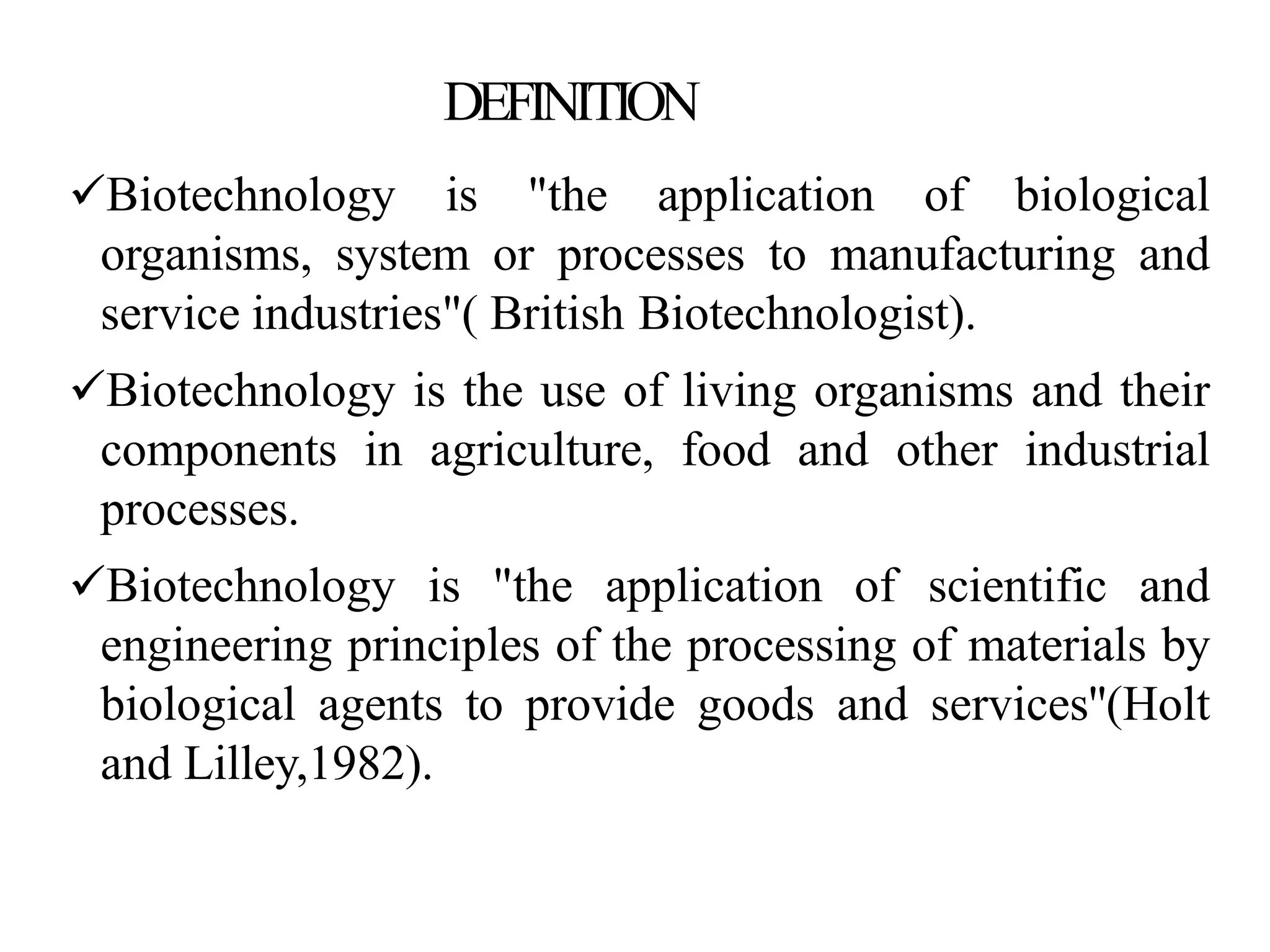 Biotechnology-Definition, Scope & Relevance to Pharma Industry | PPTX