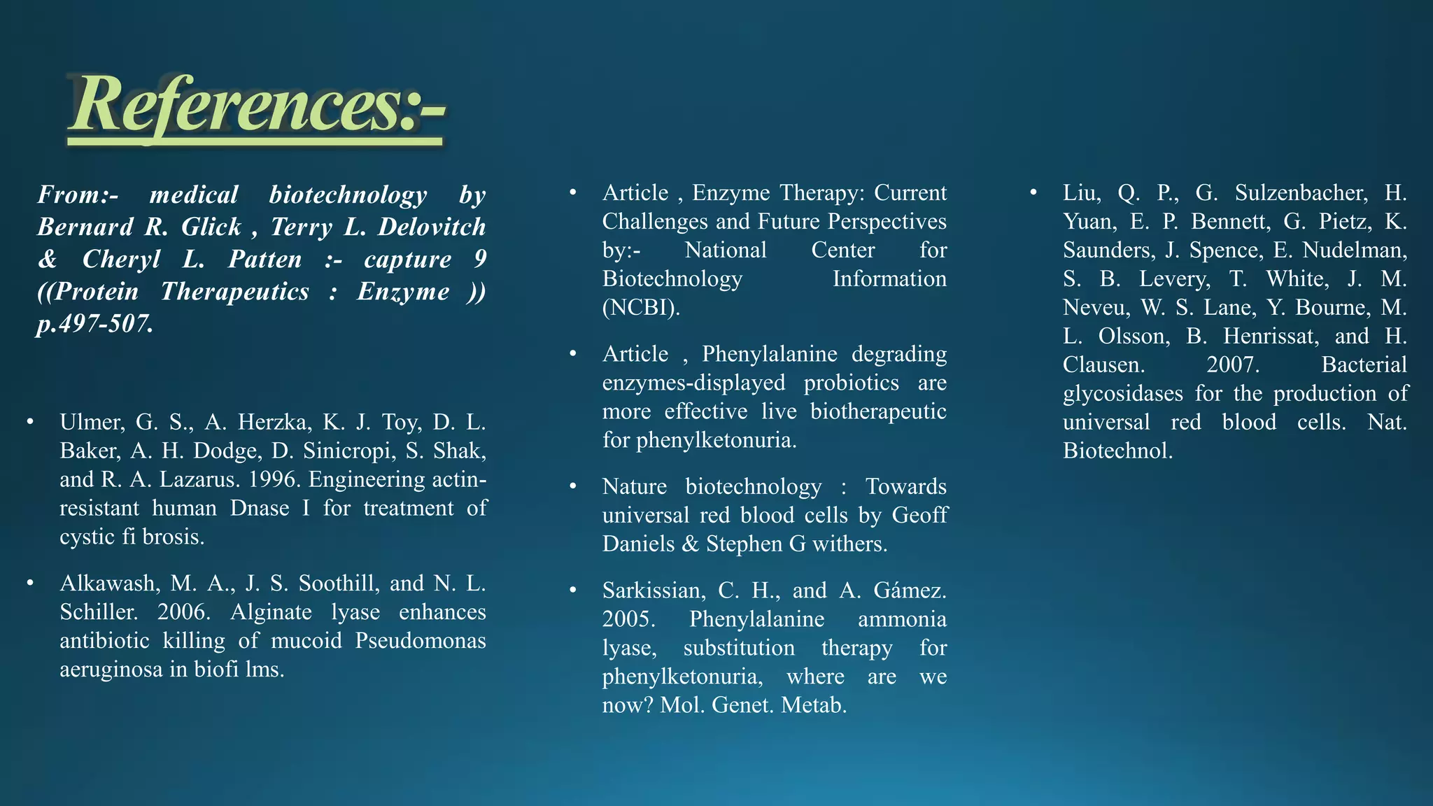 Enzymatic therapy | PDF