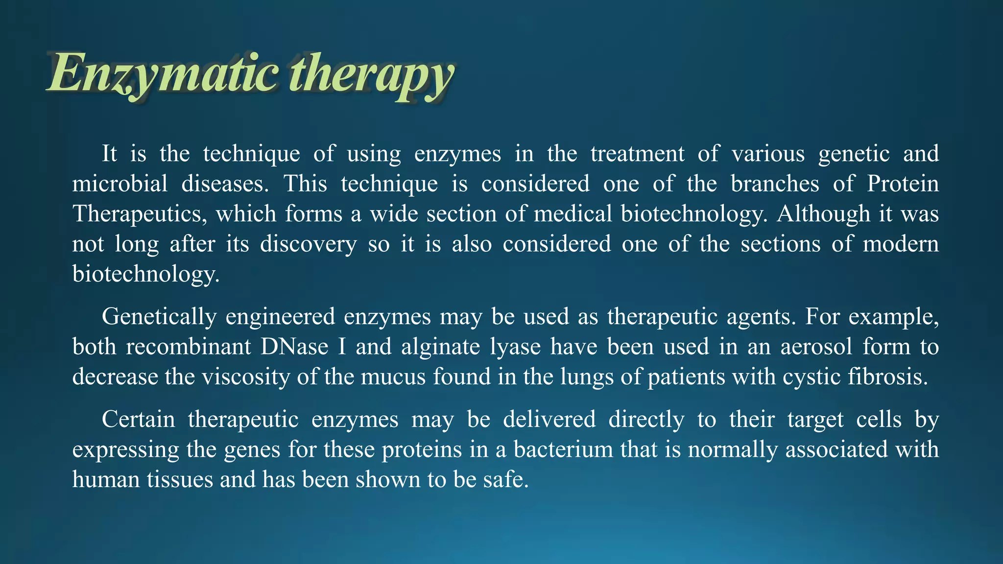 Enzymatic therapy | PDF