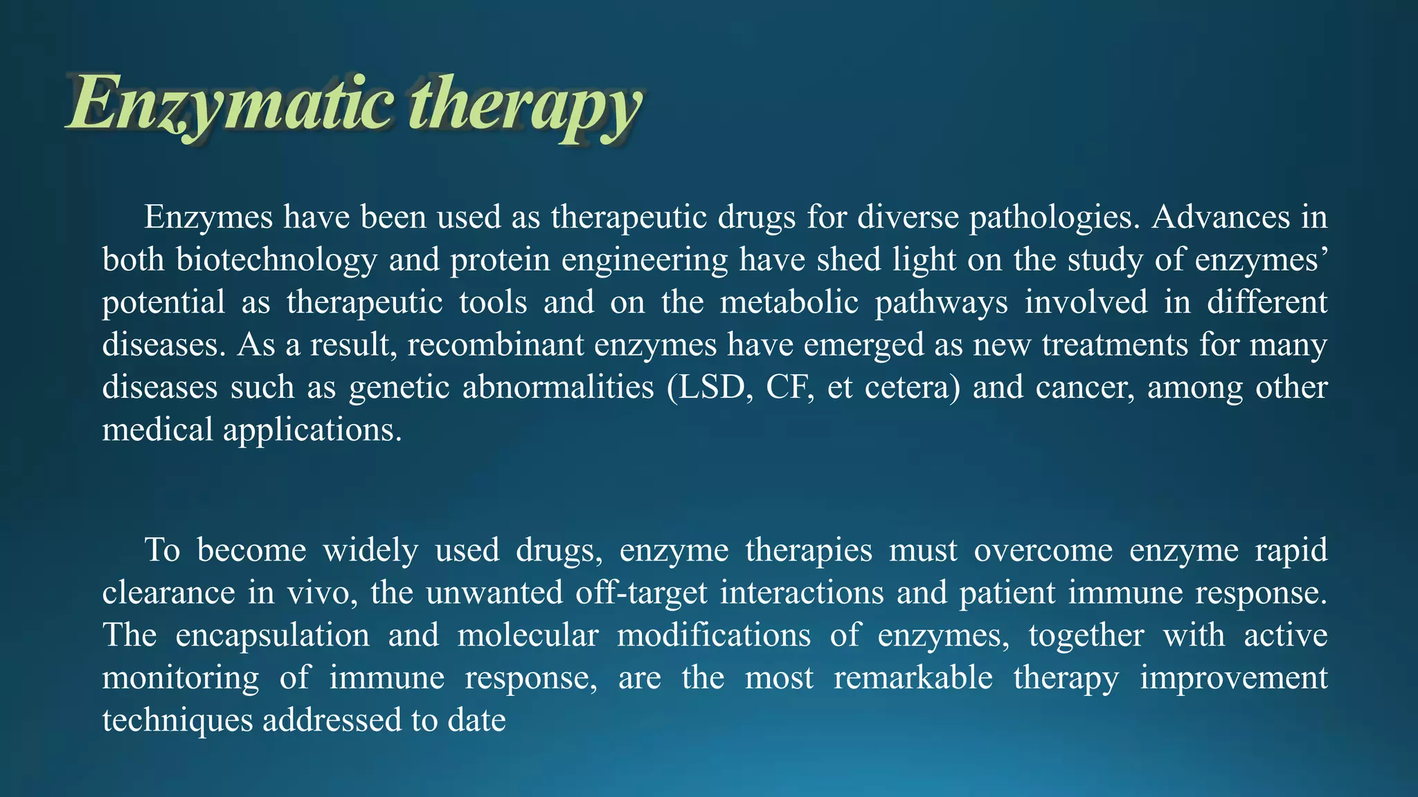 Enzymatic therapy | PDF