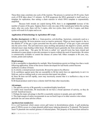 Biotechnology process and application | PDF