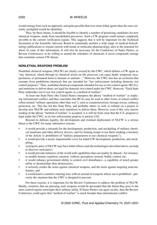 Biotechnology And Chemical Weapons Control | PDF